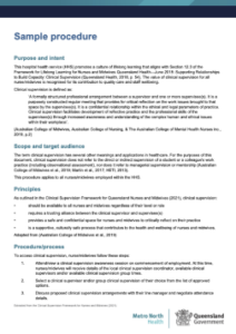 Resources – Clinical Supervision